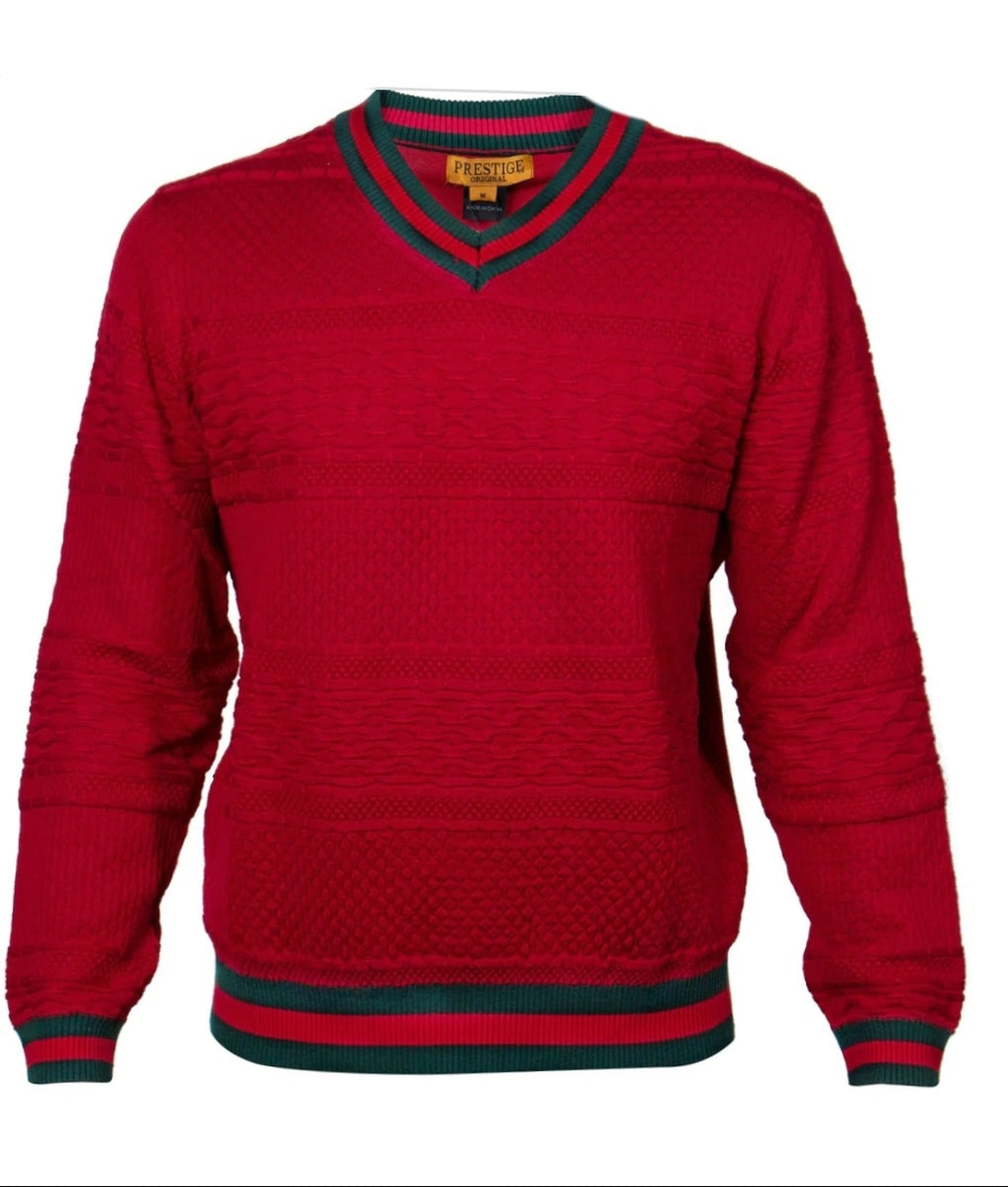Prestige V Neck Wool Blend Sweater – Remo men's wear