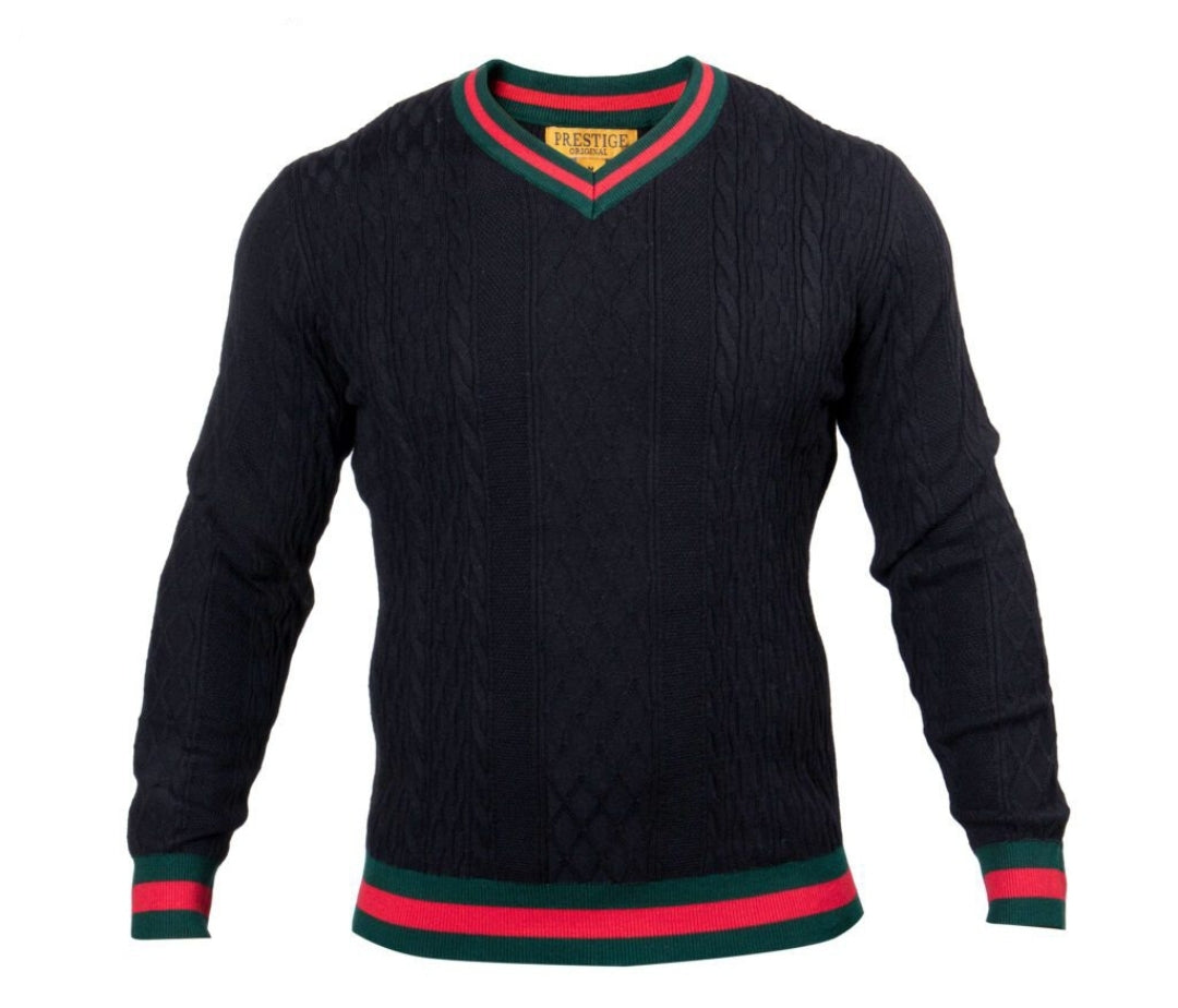 Prestige V Neck Wool Blend Sweater – Remo men's wear
